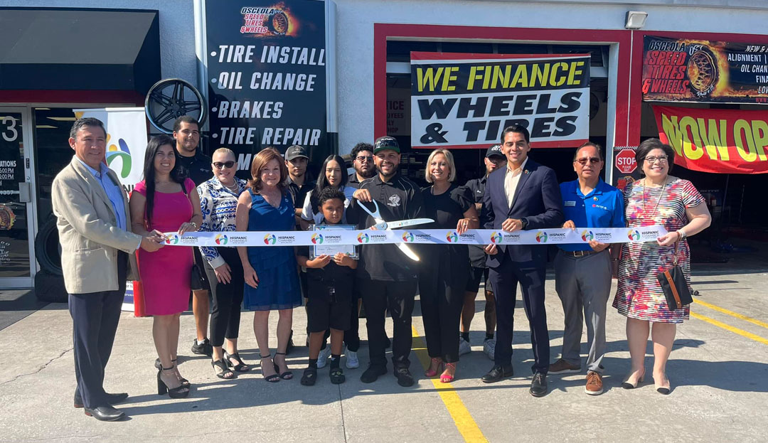 Hispanic Chamber ribbon cutting: Osceola Speed Tires & Wheels - El Osceola Star